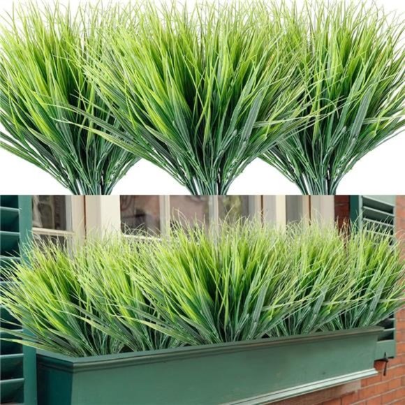 Accents | Artificial Grasses 12 Bundles Outdoor Uv Resistant Fake Grass ...